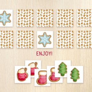 Christmas Cookies Memory Game - Christmas Matching Activity, Toddler ...