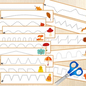 Autumn Cutting Practice, Fall Scissor Strips, Preschool Scissor Skills ...