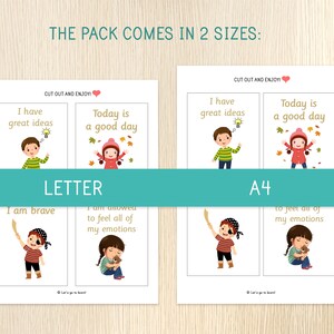 Affirmation Cards for Kids, 80 Cards, Positive Thought, Motivational ...
