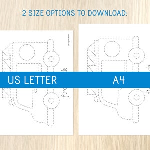 Vehicles Trace and Color Worksheets, Coloring Pages, Tracing Practice ...