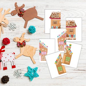 Gingerbread Houses Matching Game - Christmas Matching Activity ...