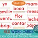 Red Word Cards in SPANISH Glenn Doman Teach Your Baby to Read | Etsy