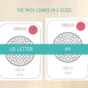 Shapes Do-a-dot Worksheets, 2D Shapes Dot Painting, Toddler, Preschool ...