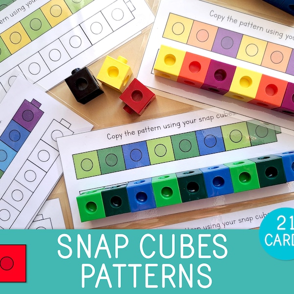 Unifix Cube Pattern Cards - Etsy