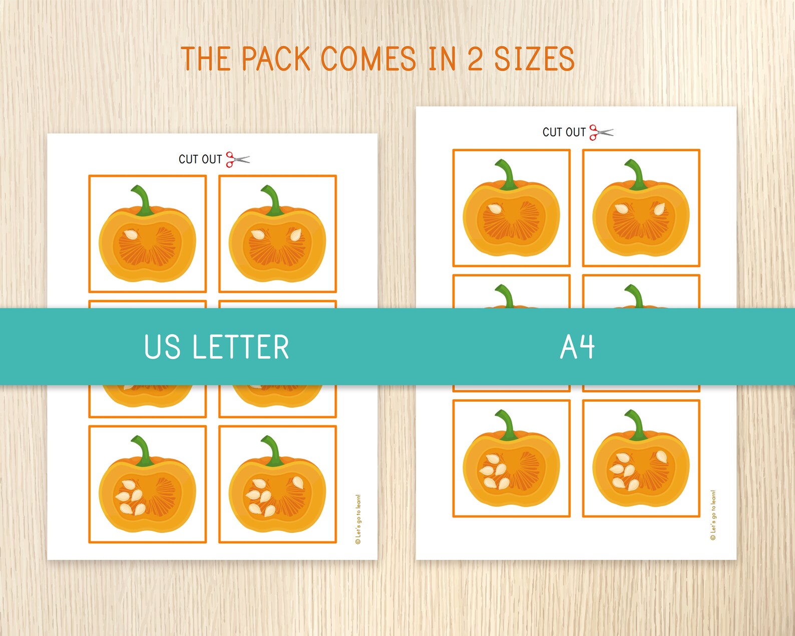 Pumpkin Seeds Count and Match Game Numbers 1-20 Fall - Etsy