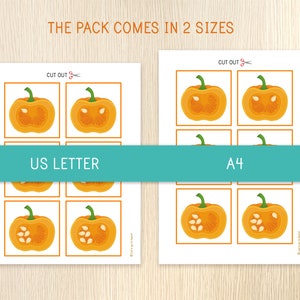 Pumpkin Seeds, Count and Match Game, Numbers 1-20, Fall - Autumn ...