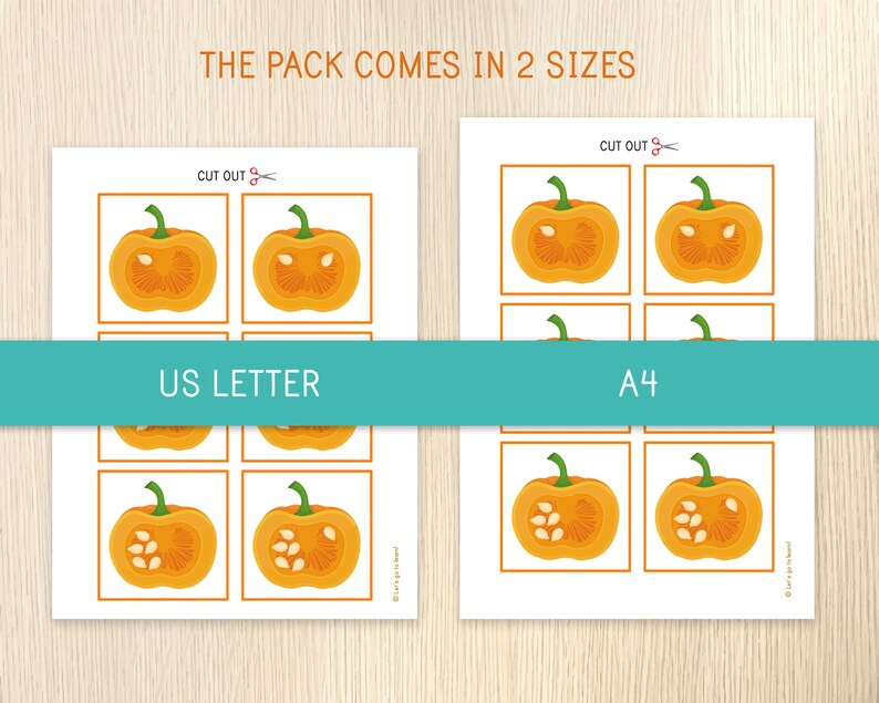 Pumpkin Seeds, Count and Match Game, Numbers 1-20, Fall - Autumn ...