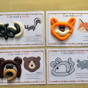 Forest Animals Playdough Mats, Play Dough Activities, Preschool ...