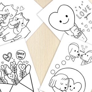Valentine's Day Coloring Book for Kids, Coloring Pages, 1 Cover 46 ...