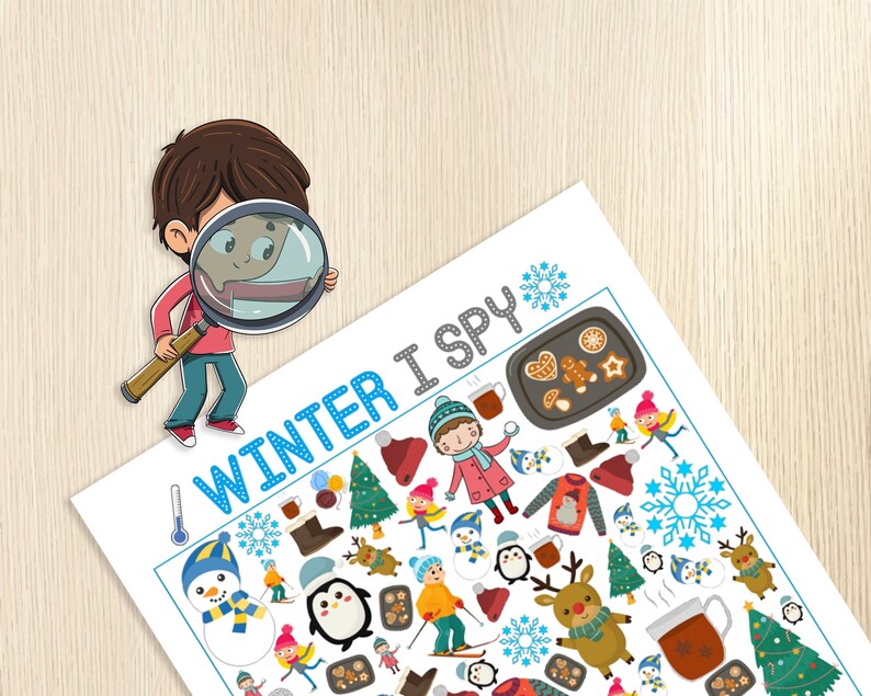 Winter I SPY Games - Winter Party Activity - Seek & Find - Counting ...