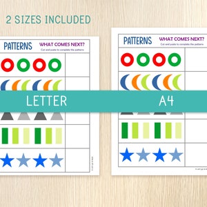 Pattern Worksheets, What Comes Next Game, Educational Preschool ...
