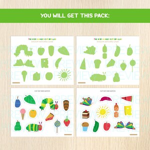 The Very Hungry Caterpillar Shadow Matching Activity, Toddler ...