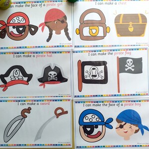 Pirates Playdough Mats, Play Doh, Preschool, Kindergarten Activity ...