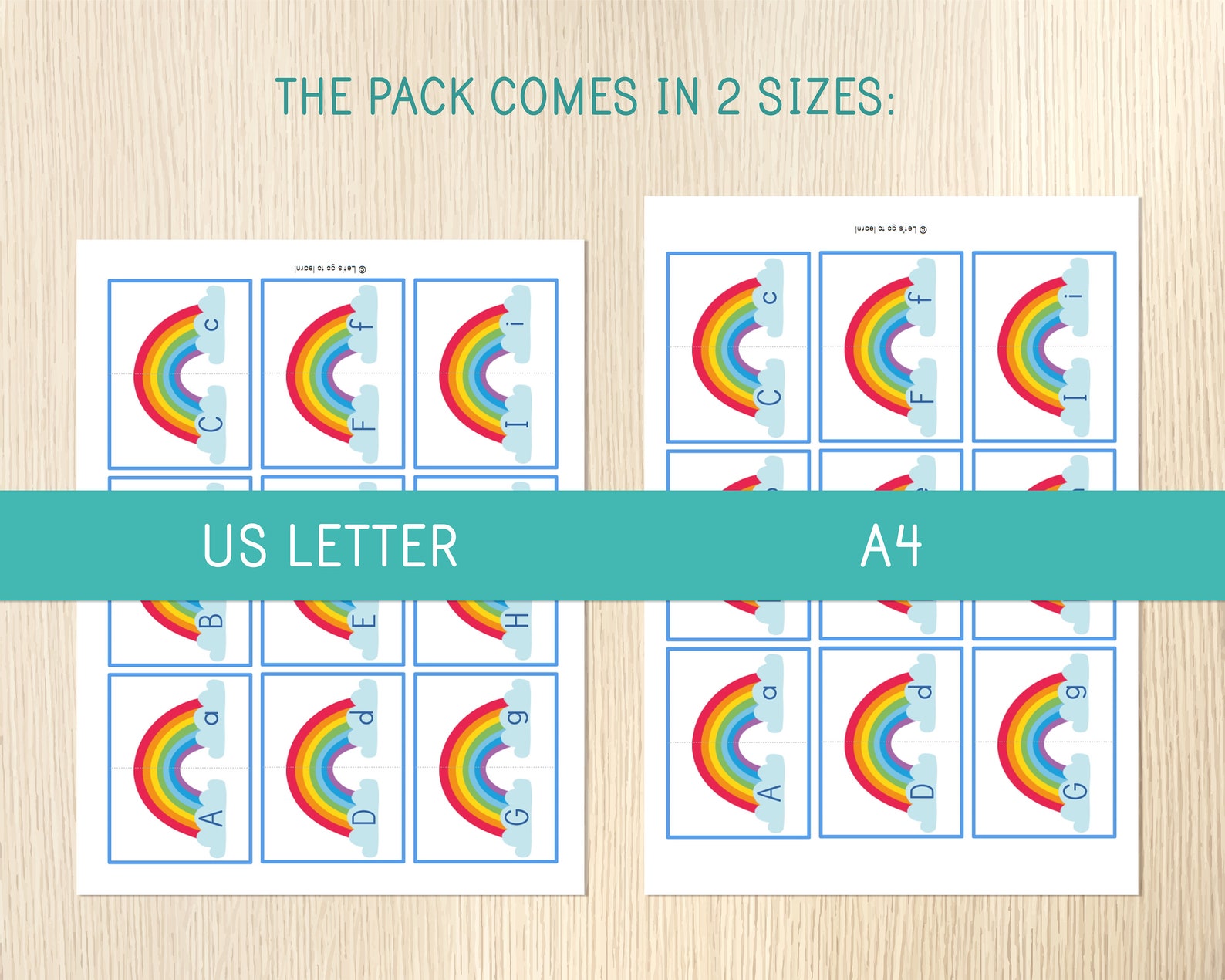 Rainbow Letter Matching Game ABC Puzzles Preschool - Etsy