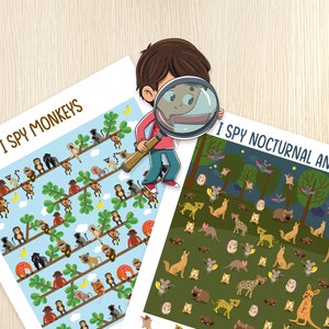 I Spy Animals, 10 Seek and Find Games, Counting Activity, Toddler ...
