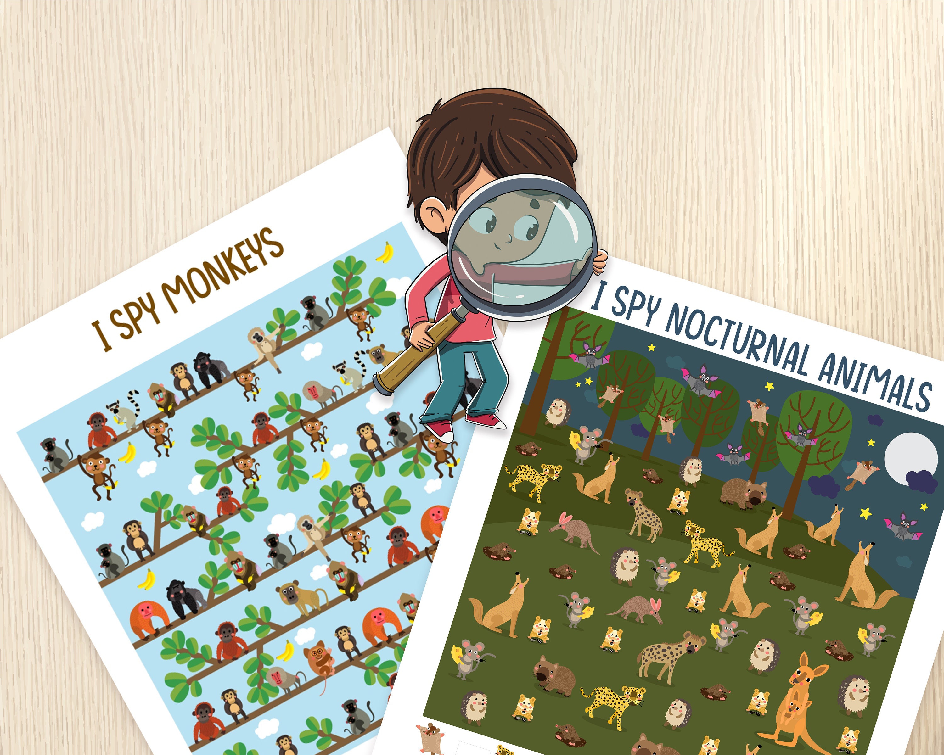 I Spy Animals, 10 Seek and Find Games, Counting Activity, Toddler ...