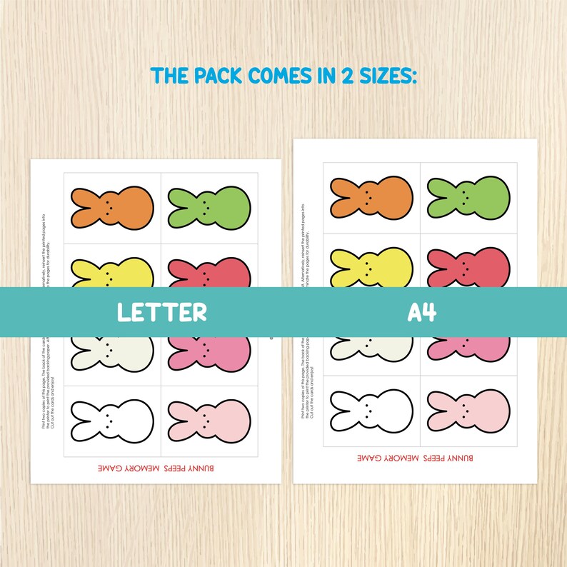 Bunny Peeps Memory Game - Easter Matching Activity - Easter Rabbit Game ...