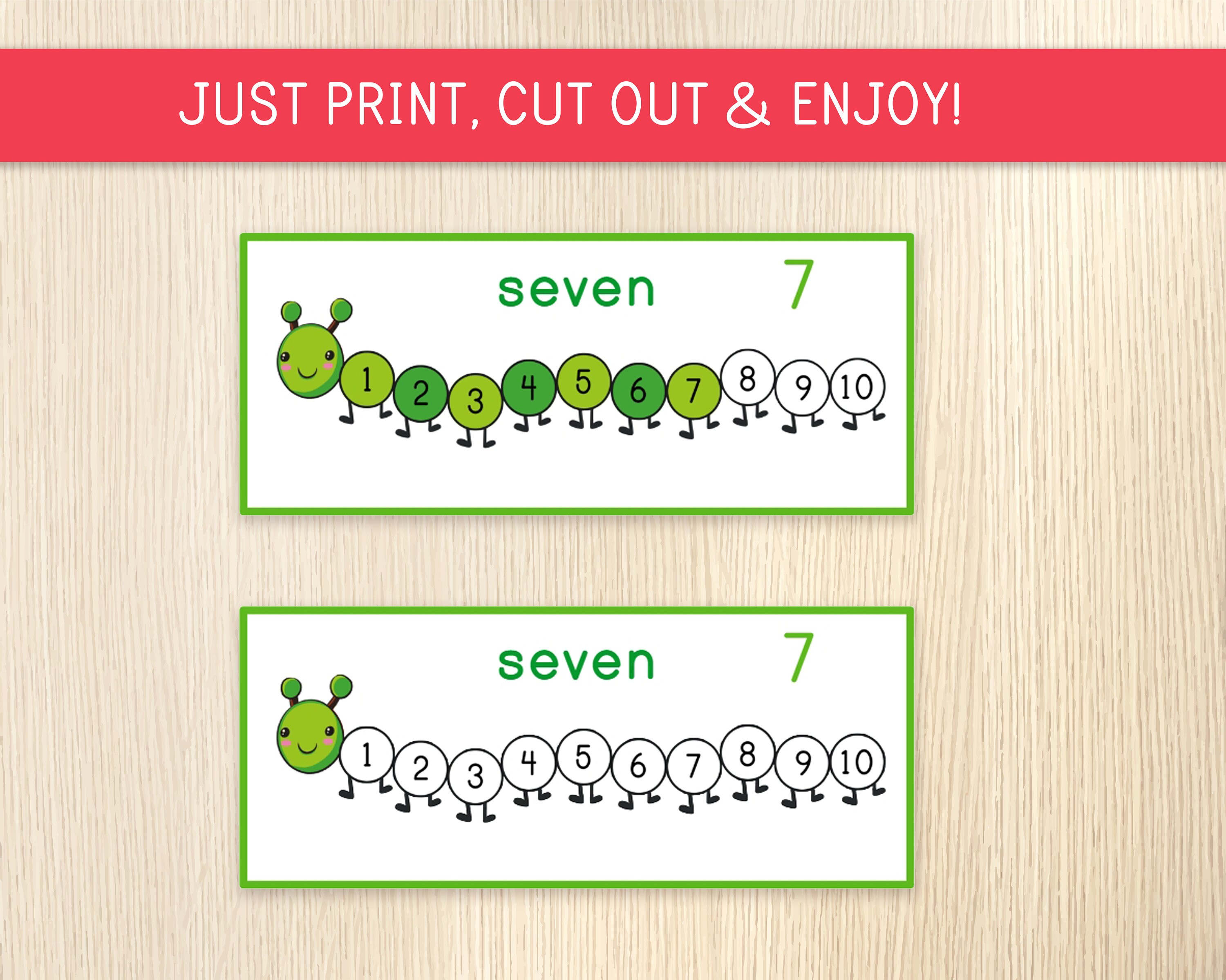 Caterpillar Counting Activity - Numbers for Kids - Counting Practice ...