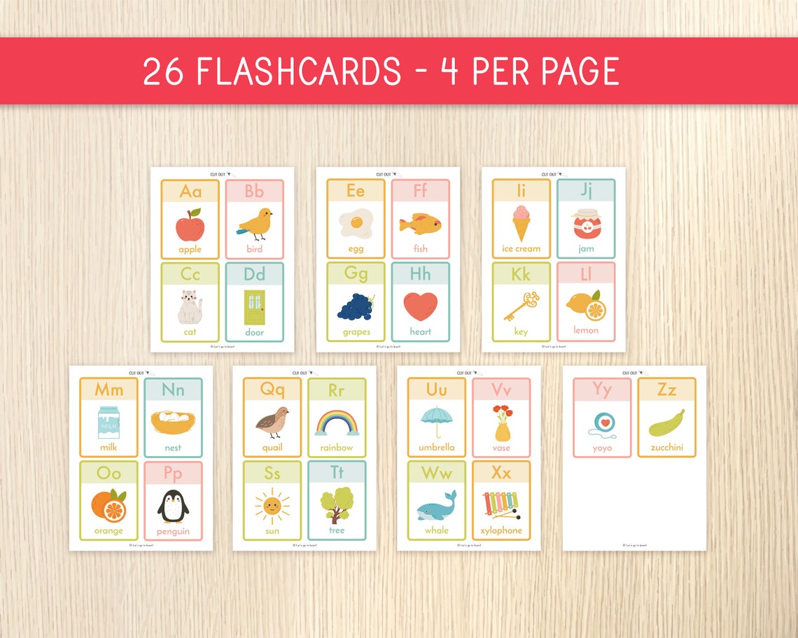 Alphabet Posters & Flashcards, Toddler, Preschool, Kindergarten, Home ...