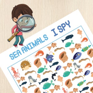 Sea Animals I Spy Games, Look & Find, Counting Activity, Summer Party ...