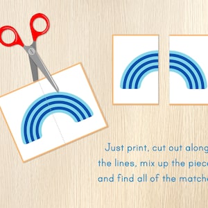 Rainbow Matching Games, 24 Puzzles, Toddler Activity, Preschool, Busy ...