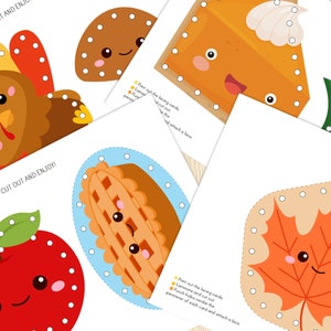 Fall Lacing Cards, Preschool Fine Motor Skill Activity, Fall Toddler ...