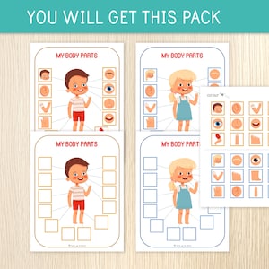 Body Parts Matching Activity - Human Body Game - Toddler & Preschool ...