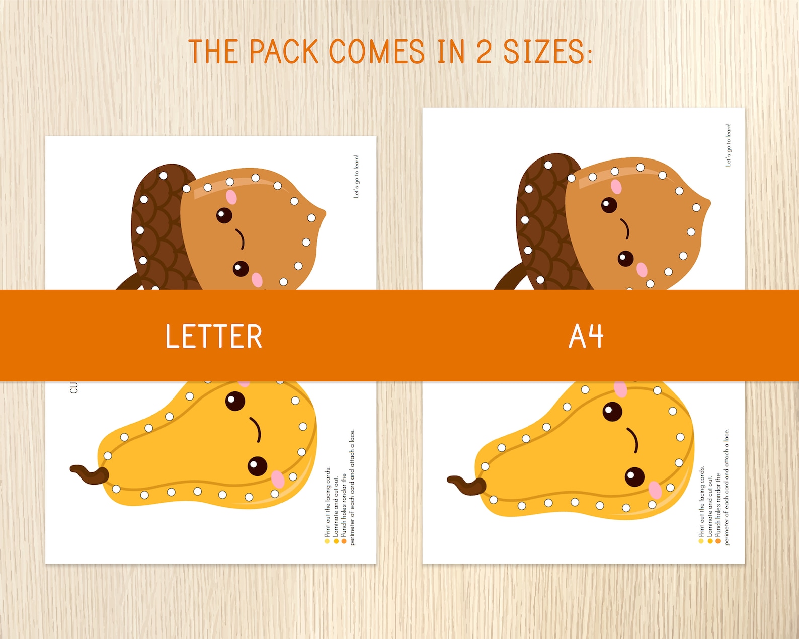 Fall Lacing Cards, Preschool Fine Motor Skill Activity, Fall Toddler ...