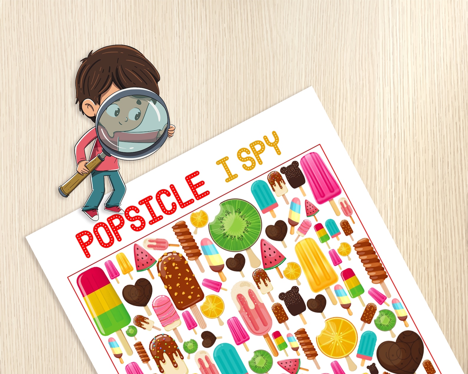 Ice Cream & Popsicle I Spy - Seek and Find - Look and Find - 2 Party ...