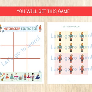 Nutcracker Tic Tac Toe, Christmas Game, Toddler,preschool Activity ...