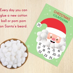 Cuenta regresiva de Navidad, Calendario de Adviento, Barba de bola de ...