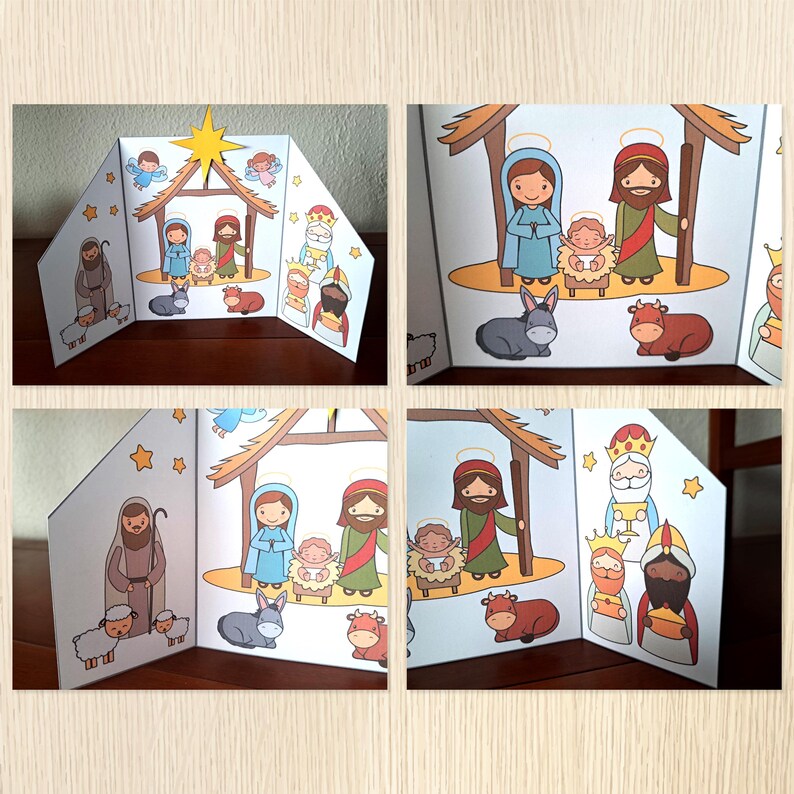 Nativity Scene Craft – Printable Christmas Nativity Diorama – Christmas ...