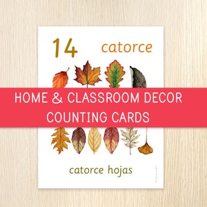 Spanish Nature Number Posters, Charts or Cards - 1 to 20, Counting ...