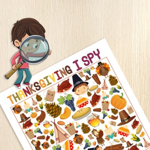 Thanksgiving I Spy, Seek and Find, Look and Find, Party Game ...