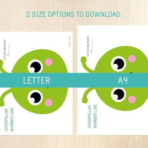 Caterpillar Number Line, Numbers 1 -20 for Kids, Home & Classroom Decor ...