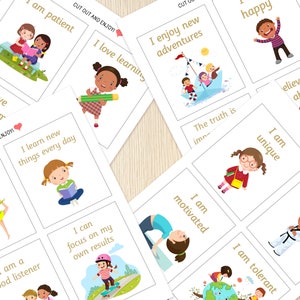 Affirmation Cards for Kids, 80 Cards, Positive Thought, Motivational ...