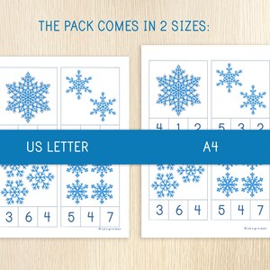 Snowflake Count & Clip Cards - Numbers 1-10 - Toddler - Preschool ...