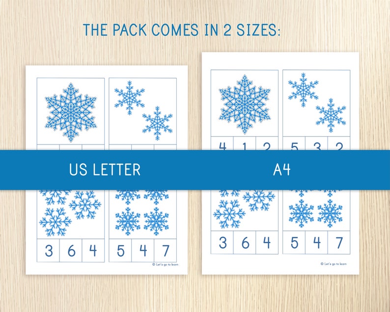 Snowflake Count & Clip Cards - Numbers 1-10 - Toddler - Preschool ...