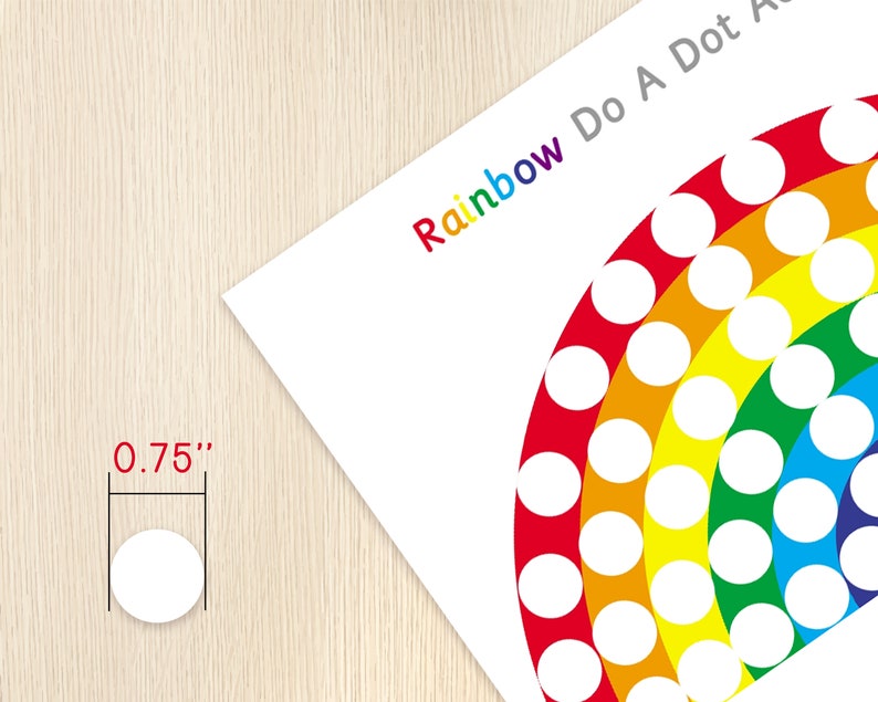 Rainbow Do A Dot Toddler Preschool Activity Fine Motor - Etsy