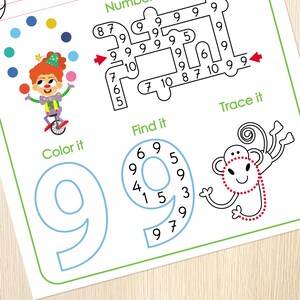 Numbers Worksheets - 0 to 10 - Preschool Math - Counting & Tracing ...