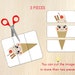 Ice Cream Matching Activity, Toddler & Preschool Game, 8 Summer Puzzles ...
