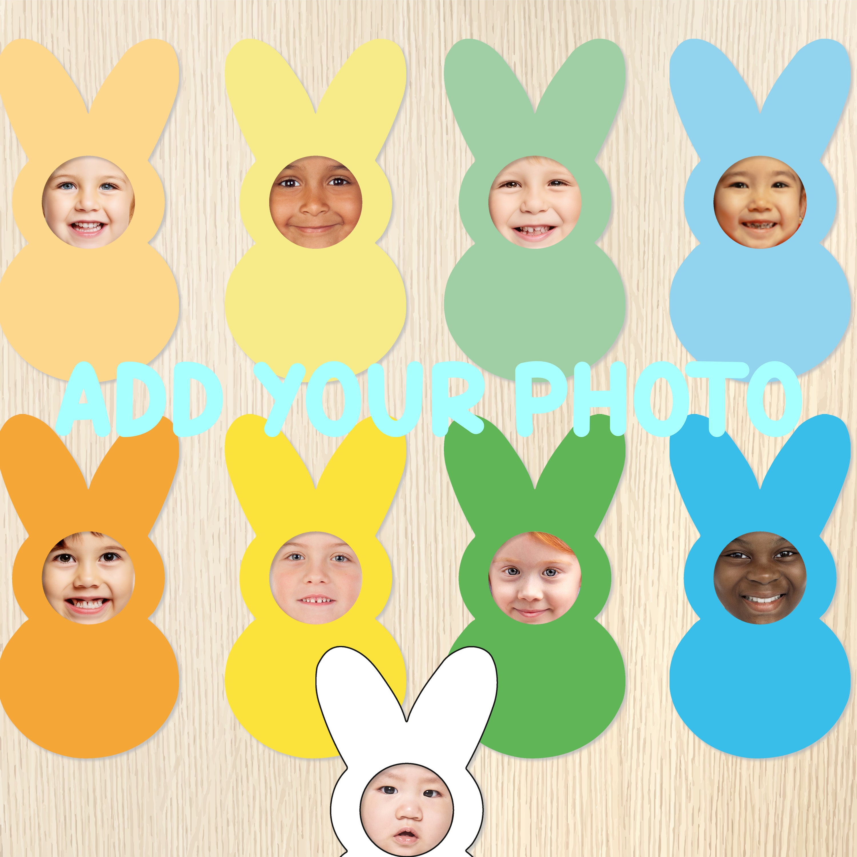 Easter Bunny Peeps - Add Your Photo Activity for Kids - Easter Craft ...