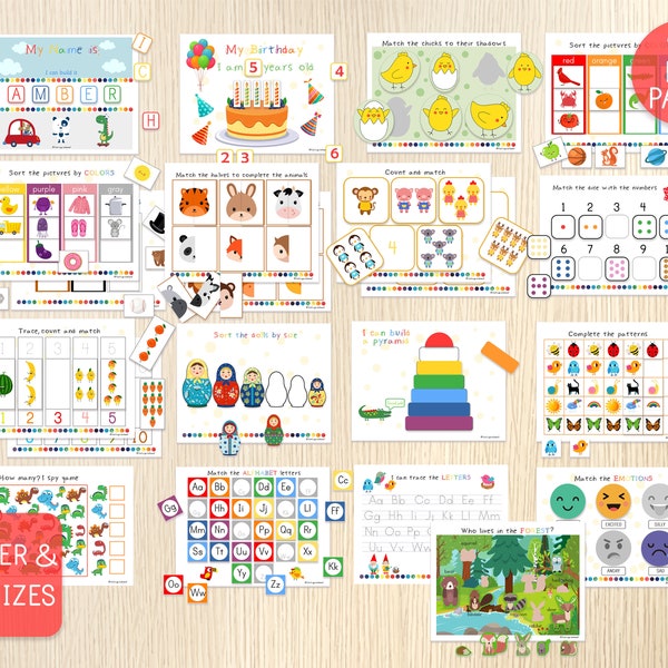 Preschool Workbook - Etsy