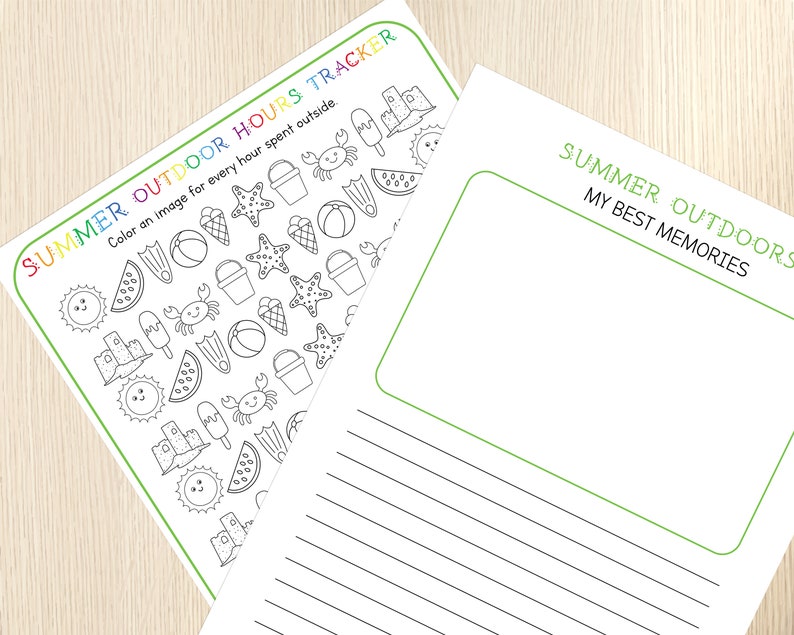 Outdoor Hours Trackers Four Seasons Outdoor Time Trackers - Etsy