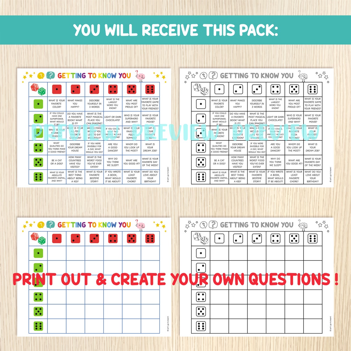 Icebreaker Game for Kids, Dicebreaker Questions, Roll & Tell Activity ...