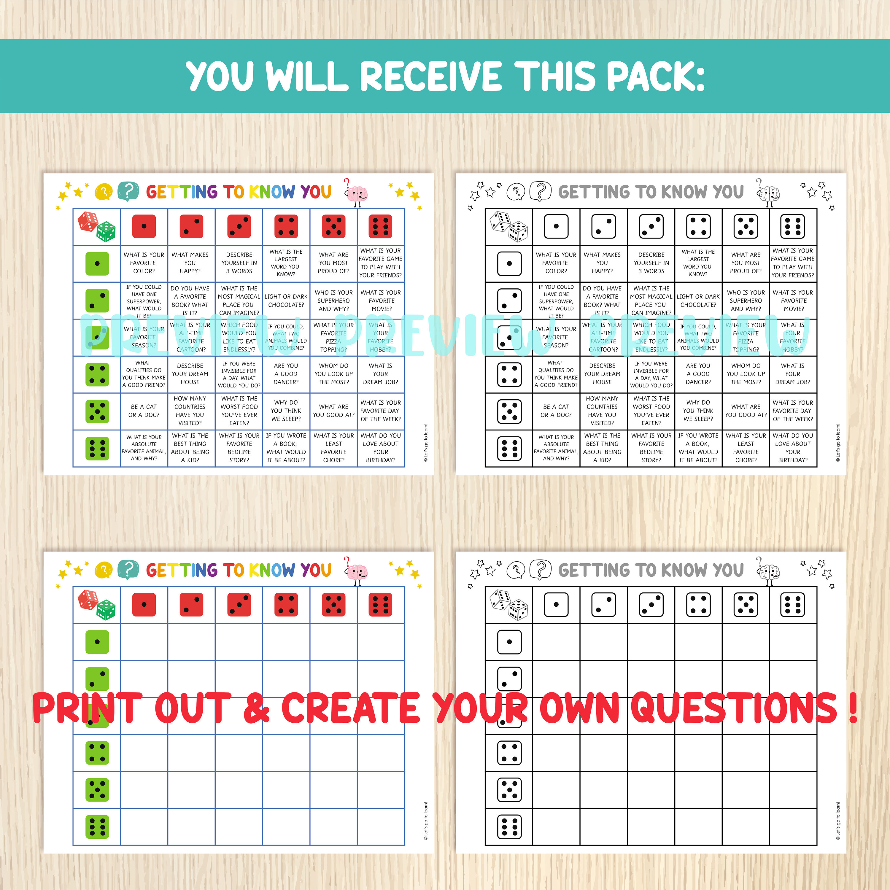 Icebreaker Game for Kids, Dicebreaker Questions, Roll & Tell Activity ...