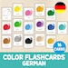 Color Flashcards in German, German Vocabulary, Preschool, Kindergarten ...