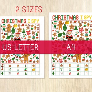 Christmas I Spy Printable Games - Christmas Game, Activity, Party ...