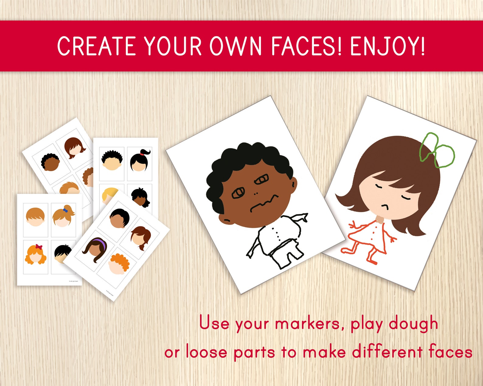 Emotions Flashcards and Blank Face Flashcards, 32 Cards, Feelings ...