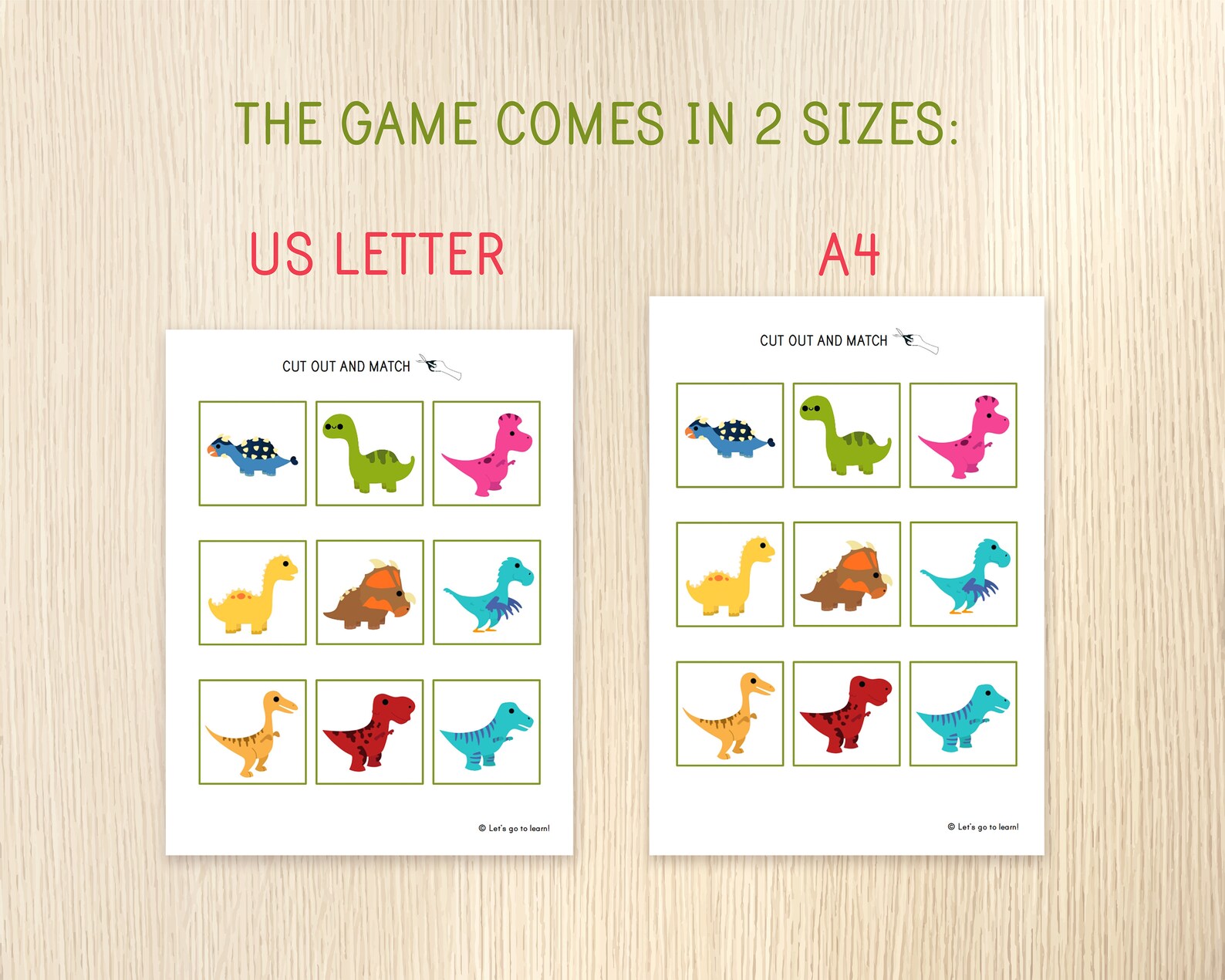 Dinosaur Shadow Matching Game Toddler Preschool Activity - Etsy